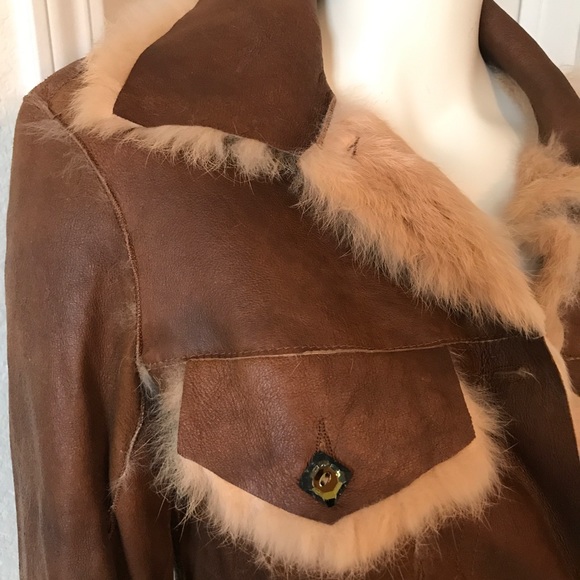 Cache | Jackets & Coats | Vintage Cache Genuine Leather Rabbit Fur ...
